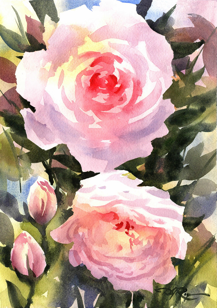 "Inspired Watercolor Roses" Watercolor Mastery Workshop – djrogersart.com