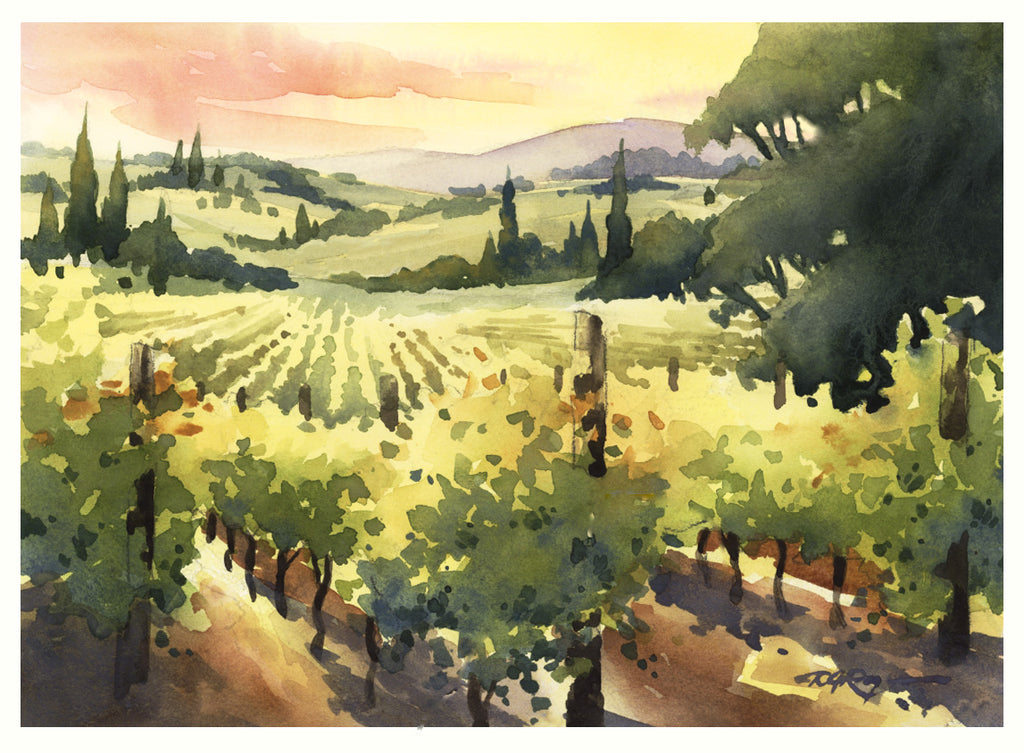 "Tuscan Vineyard" Watercolor Mastery Workshop – djrogersart.com
